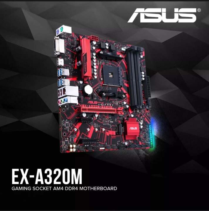 Asus EX A320M Gaming Motherboard Socket Am4 Ddr4, A320 Chipset Bios ...