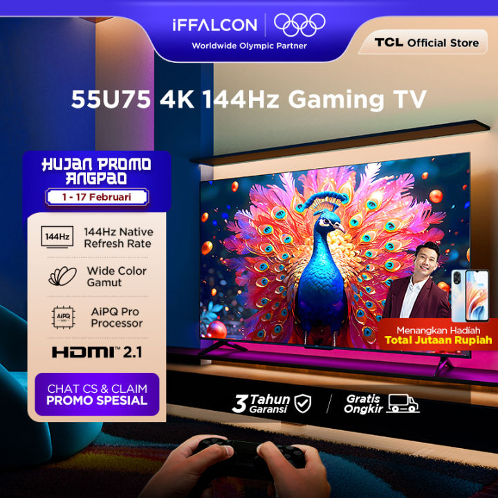 iFFALCON by TCLGAMING TV 55 inch U75 NEW Series Google TV - 144Hz ...