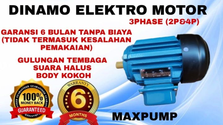 DINAMO Motor DINAMO 10HP 7.5 KW 380V 3Phase 1450 RPM Induksi Listrik ...