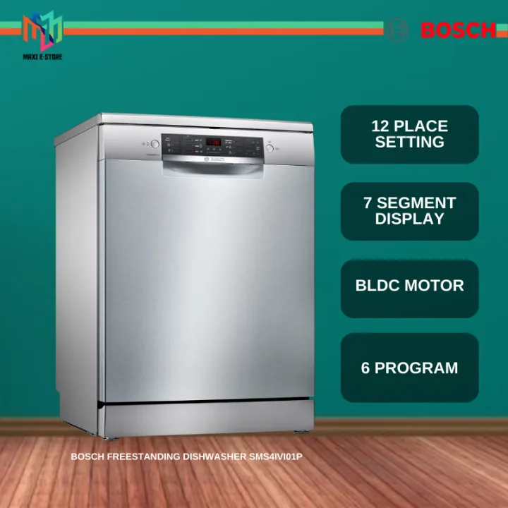 Bosch Serie 4 SMS4IVI01P Free Standing Dishwasher 60cm Stainless Steel ...