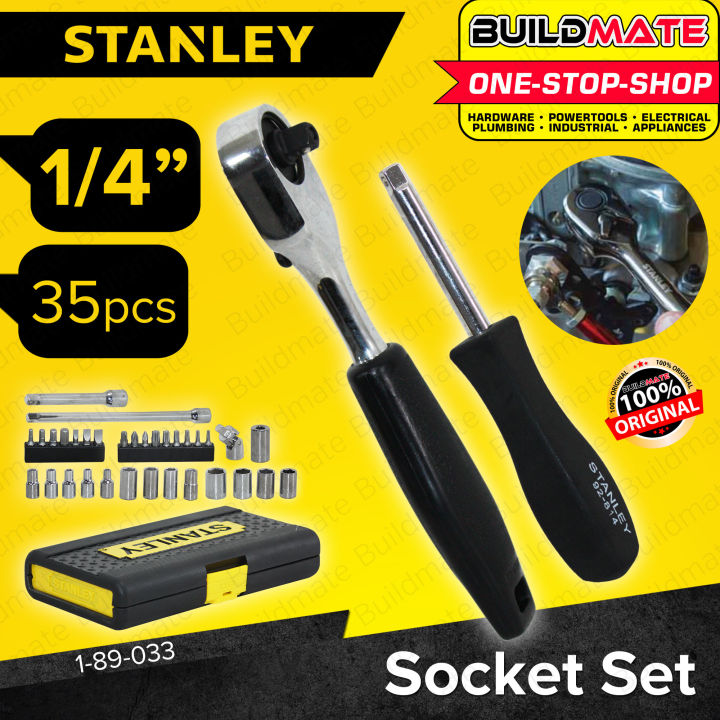 STANLEY 1/4" Drive Socket And Bit 35PCS/SET 1-89-033 - BUILDMATE - SHT ...