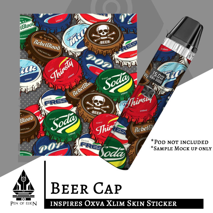 Beer Cap Oxva Xlim Skin Sticker (STICKER ONLY! DEVICE IS NOT INCLUDED ...