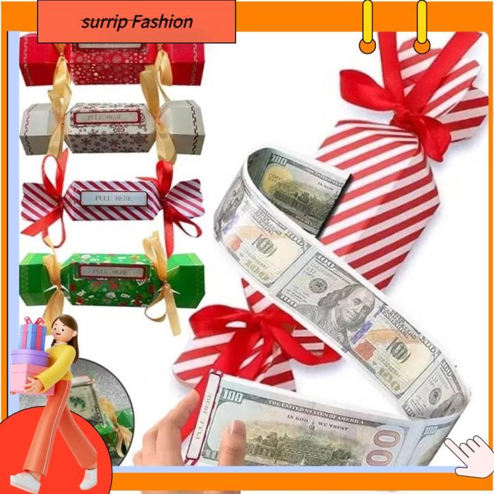 SURRIP FASHION Funny Christmas Money Box Paper Transparent Envelops ...