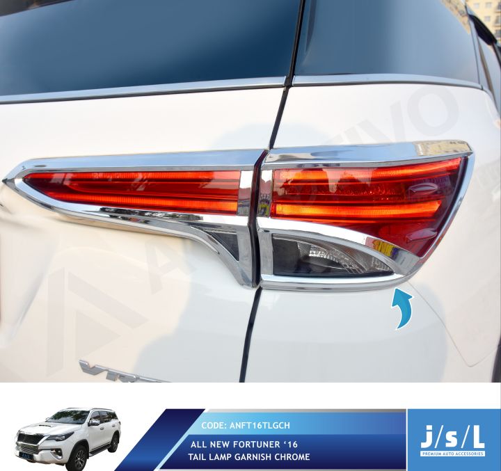 All New Fortuner Garnish Lampu Belakang JSL/Tail Lamp Garnish Chrome ...