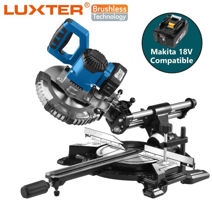 แท่นเลื่อยองศาสไลด์ไร้สาย Luxter 20V 210mm Brushless Sliding Miter Saw ...