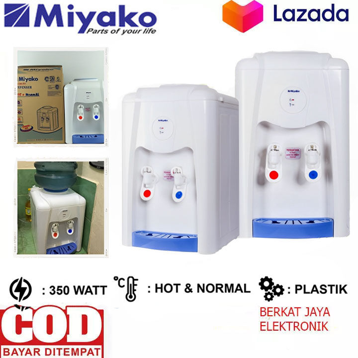 HARGA PROMO!!! Miyako Water Dispenser Hot+Normal WD-190 PH 350 Watt 100 ...