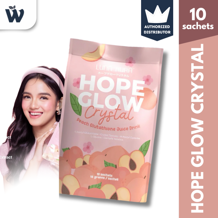 Luna Aura Hope Glow Crystal Peach Glutathione Juice Drink | Lazada PH