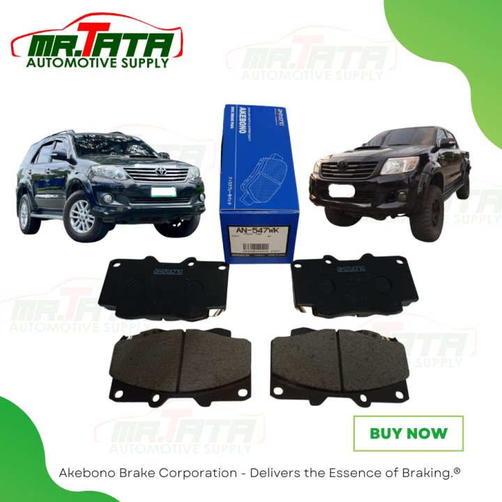 Akebono Brake Pads FRONT for TOYOTA HILUX 4X4 2005~2011, FORTUNER 2005 ...