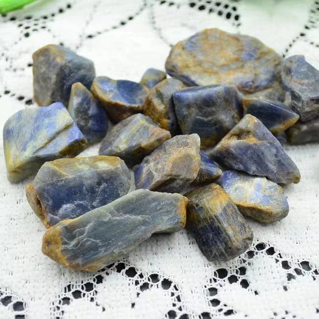 Natural Blue Sapphire ruby Raw Stone crystal gemstone best gift healing ...