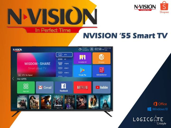 NVision 55 Inch LED Smart TV S55A-UHD 4K UHD | Lazada PH