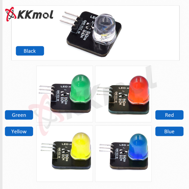 KKmol 1/5pcs 10mm light-emitting module LED sensor DC 3.3V-5V LED ...