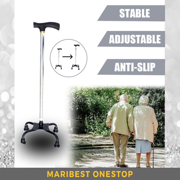 W53S WALKING STICK ADJUSTABLE STABLE NON-SLIP PORTABLE CONVENIENT FOR ...