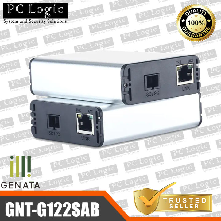 GENATA GNT-G122SAB INDUSTRIAL GRADE MEDIA CONVERTER 1000MBPS GIGABIT ...