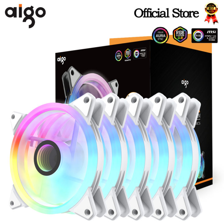 KKKfffBBDD Aigo 2 Rgb Kit Ventilador Double Halo Infinite Space PC ...