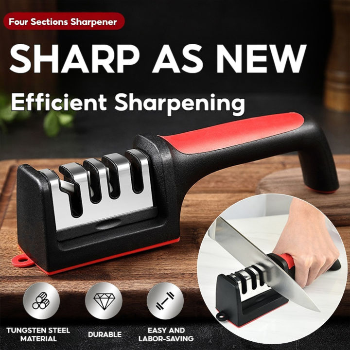 Quick Sharpener 4-Stage Sharpening Stone Manual Home Use Sharpen Knives ...