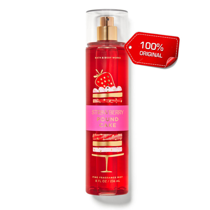 Original BBW STRAWBERRY POUND CAKE Fragrance Mist - 236mL / Perfume BBW original | Lazada PH