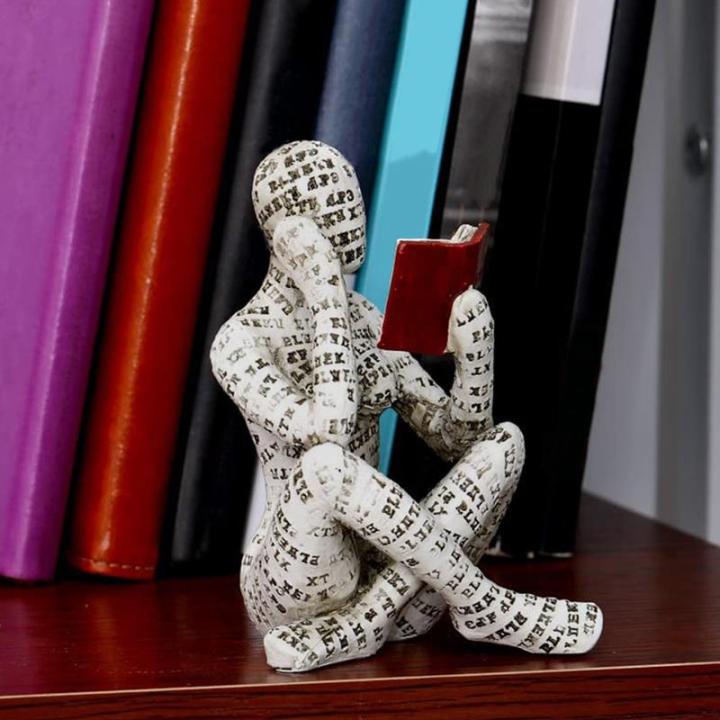 Reading Woman Statue Resin Reading Woman Figurines Aesthetic Decorative ...