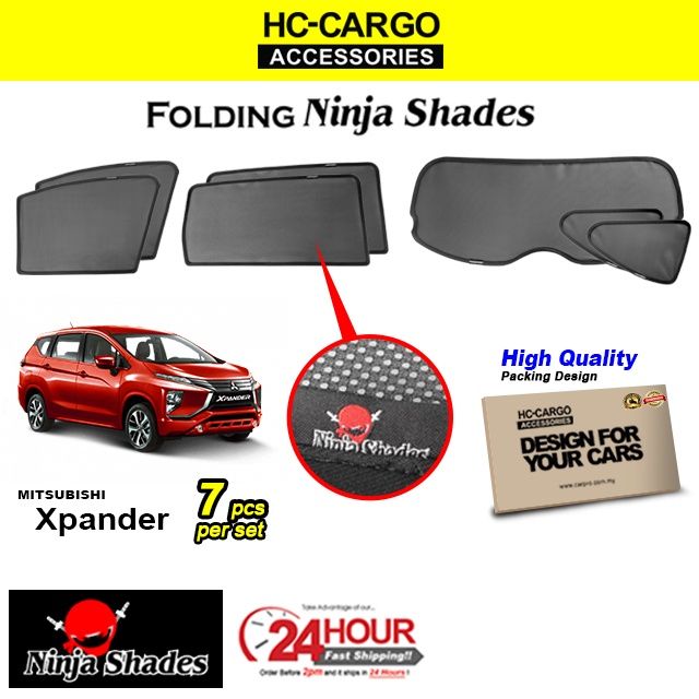 Mitsubishi Xpander Magnetic Ninja Shades Sunshade (7 Pcs / 4 Pcs / 3 ...