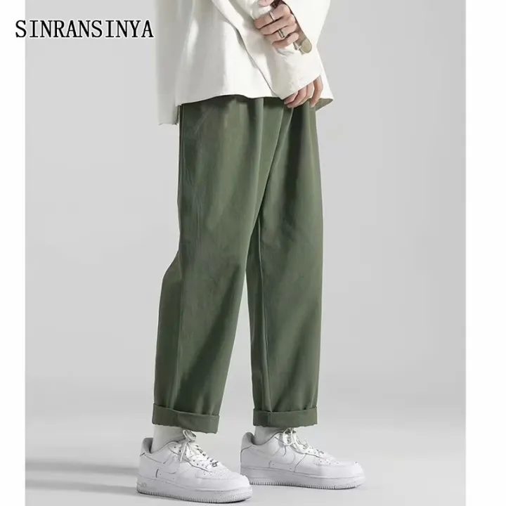SINRANSINYA丨กางเกงขายาวผู้ชายแบบหลวมสไตล์ญี่ปุ่นแนวสตรีทแฟชั่น ฤดูใบไม้ ...
