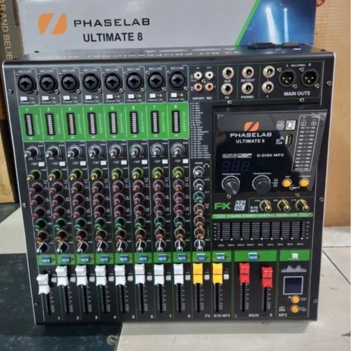 Mixer Phase Lab ULTIMATE 8 Original Channel DSP FX Double EQ Effect ...