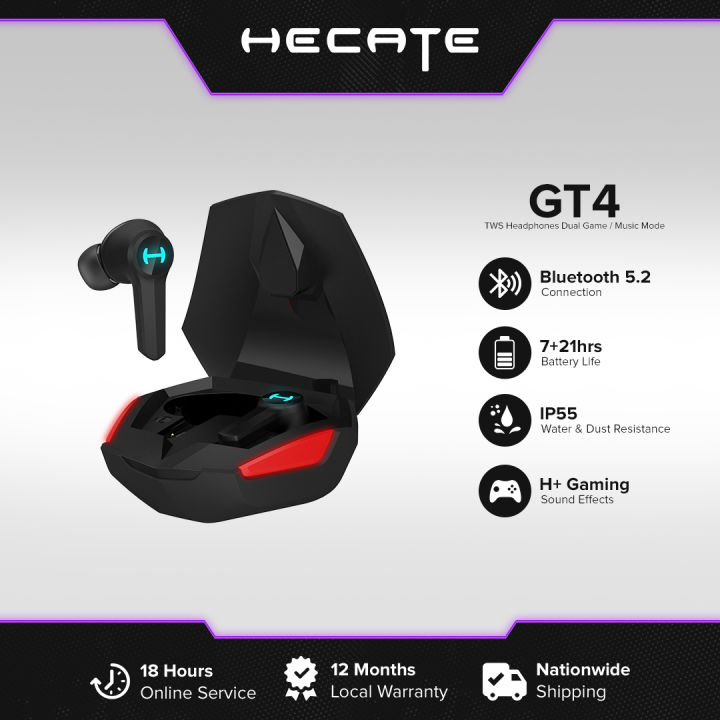Hecate GT4 TWS Headphones Dual Game / Music Mode Durable Batteries ...