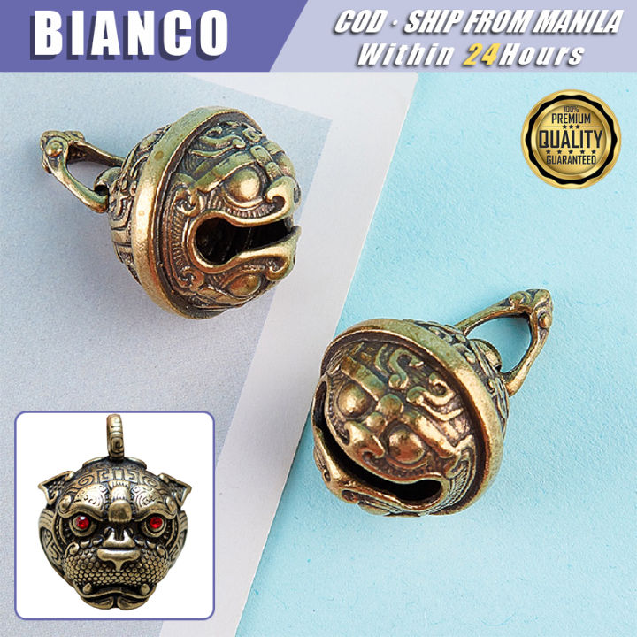 Brass Gluttony Tiger Bell Key Decorative Pendant Car Button Bronze Bell ...