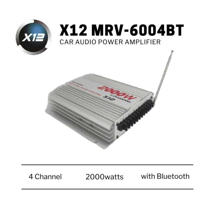X12 Amplifier MRV-6004BT with Bluetooth/FM and Remote | Lazada PH