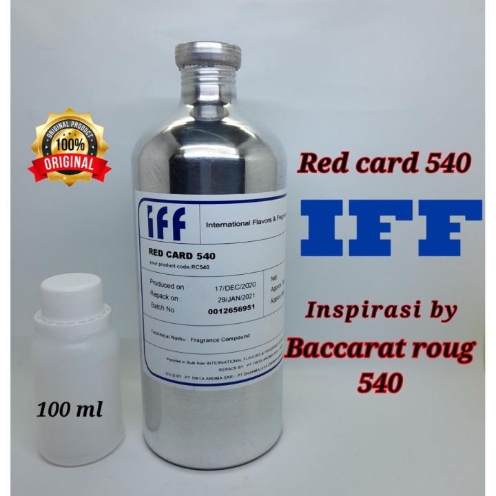 RED CARD 540 BIBIT PARFUM MURNI 100 ML .BY IFF INSPIRASI BACCARAT ROUG ...