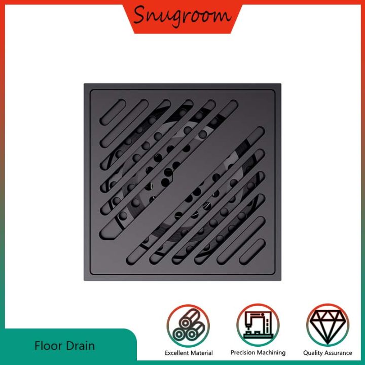 Snugroom 4" Brass Square Cover Slant Bar Style Large Displacement Floor ...
