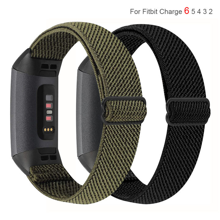 Elastic Nylon Band For Fitbit Charge 6 5 4 3 3 se Women Men Braided ...