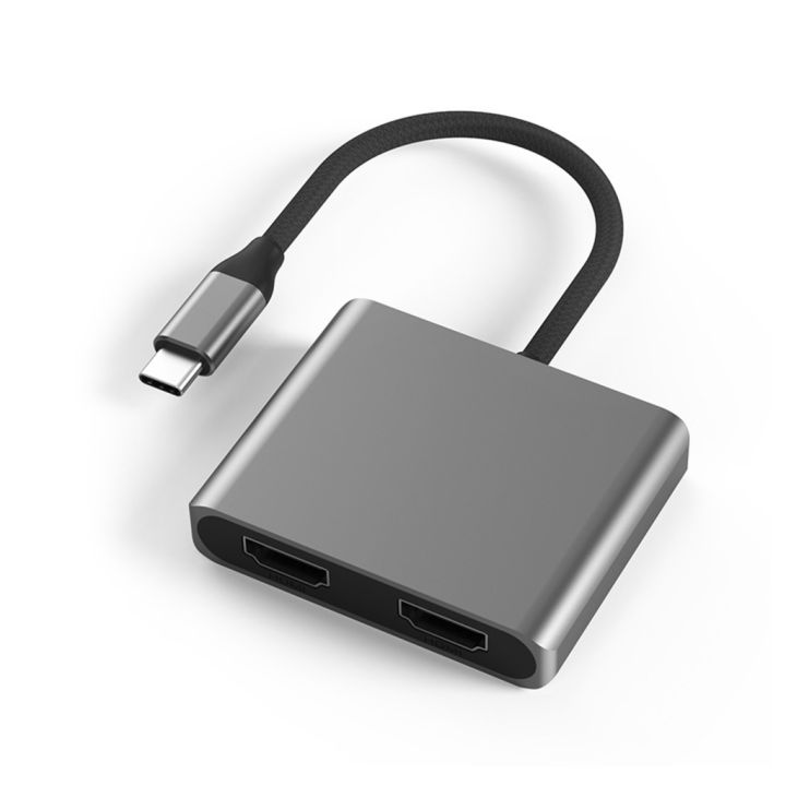 USB C to Dual HDMI-compatible Adapter, Compact and Portable USB C ...
