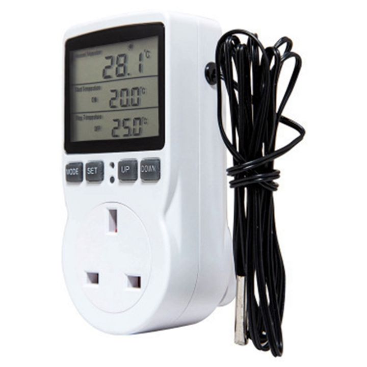 Digital Temperature Controller Thermostat Outlet Socket Plug Heating ...