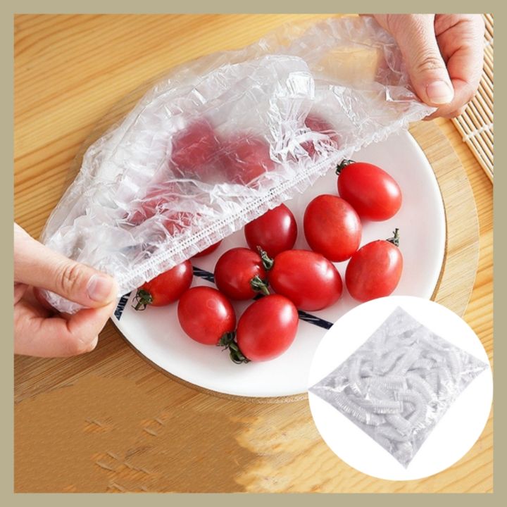 50/100pcs Food Plastic disposable Cover fresh-keeping Food Storage ...