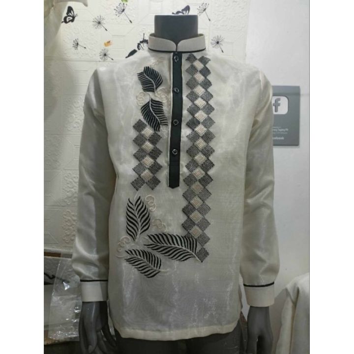 Modern Embroidered Barong Tagalog with piping | Lazada PH