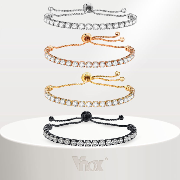 ข้อเท้าลิงก์สร้อยกล่องเป็นประกาย Vnox สำหรับผู้หญิงกำไลข้อเท้าชายหาดใน ...