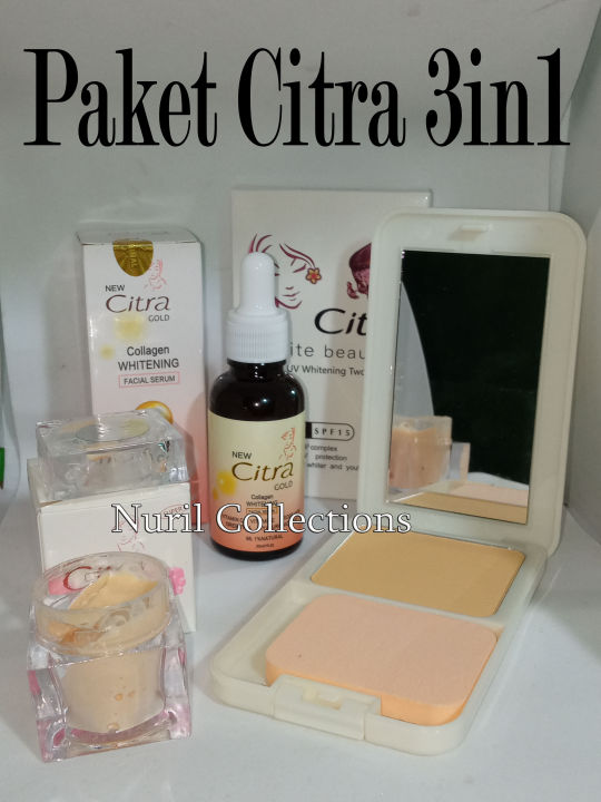 Nuril collections - Paket Citra 3in1 - Cream Citra Super - Bedak Citra Two Way Cake - Serum ...