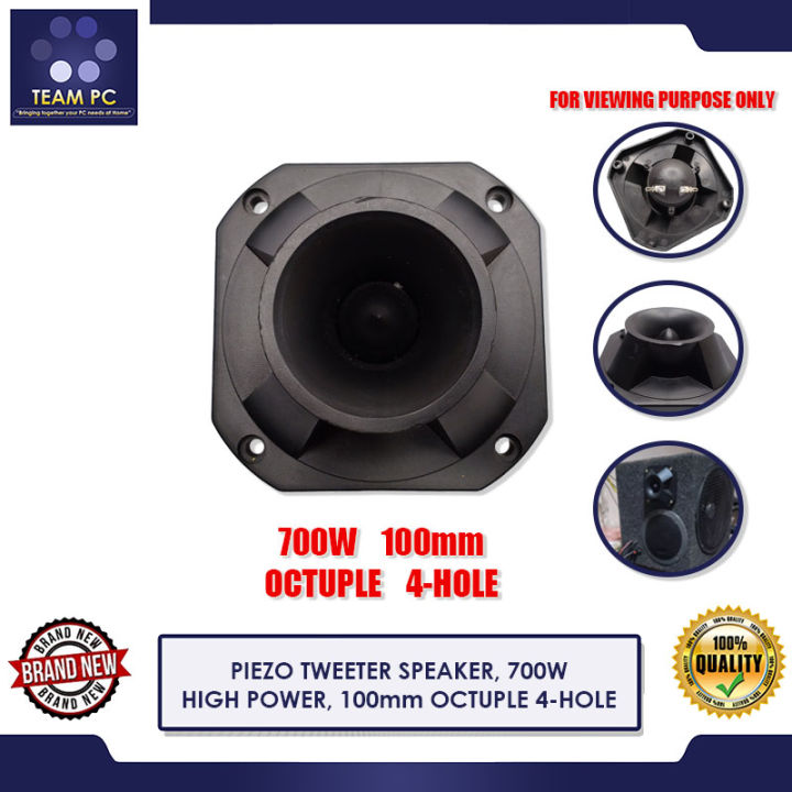 TEAM PC PIEZO TWEETER SPEAKER, 700W HIGH POWER, 100mm OCTUPLE 4-HOLE ...