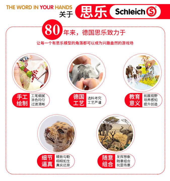 Germany Schleich Sile simulation animal toy model bear dinosaur rabbit ...
