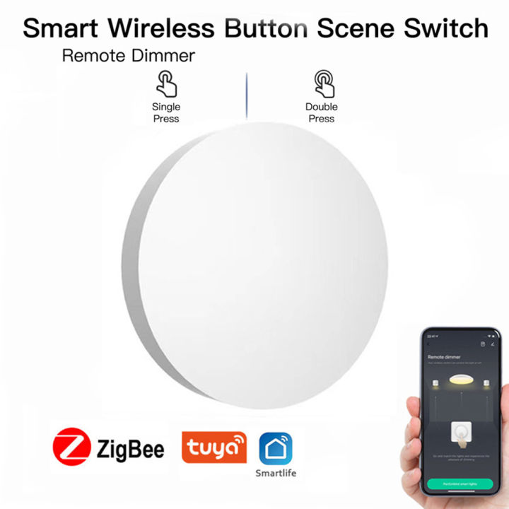 Tuya ZigBee Smart Button Scene Switch Intelligent Wireless Remote On Off Key Controller Multi ...