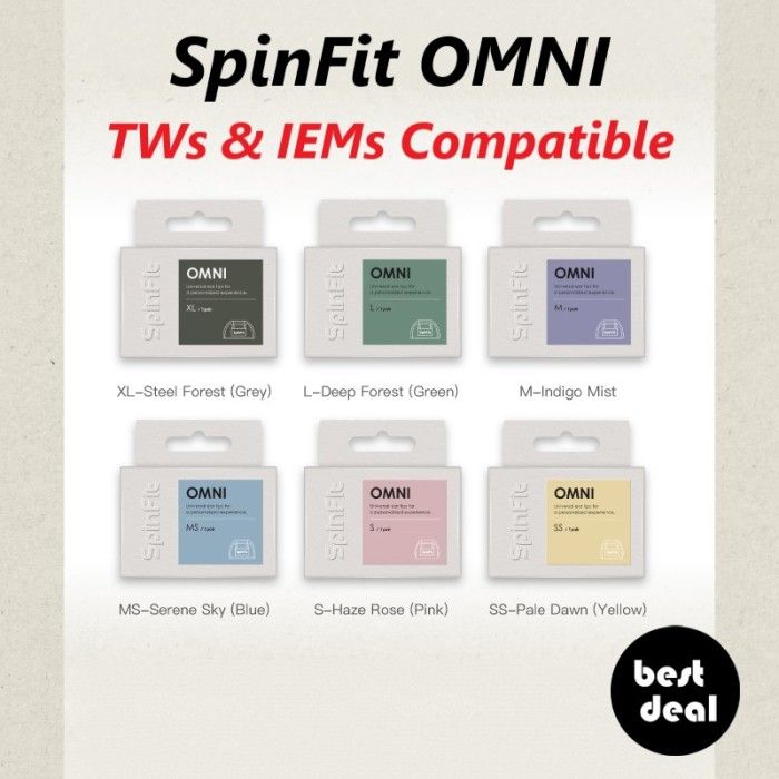 SpinFit OMNI Premium Silicone Eartips for Earphone IEM & TWS | Lazada ...