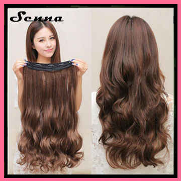 Senna Beauty 60cm Long Curly Wig Clip in Hair Extensions High ...