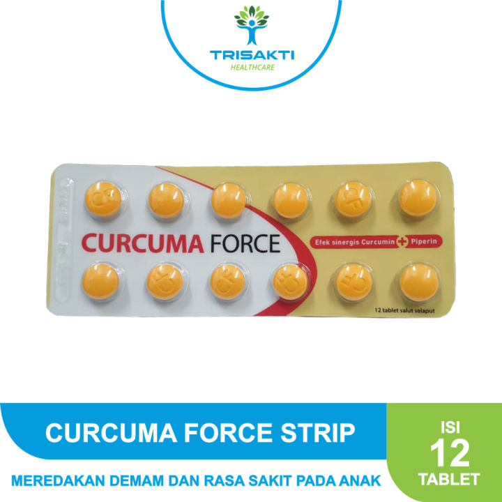CURCUMA FORCE 1 STRIP ISI 12 TABLET SUPLEMEN MAKANAN PENAMBAH NAFSU ...