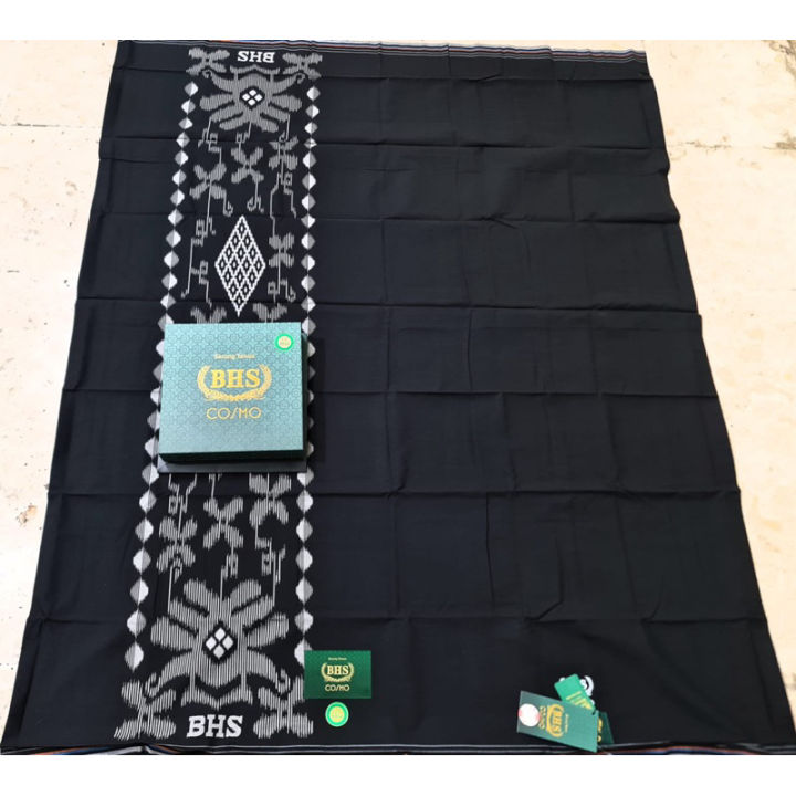 Sarung BHS Cosmo Polos Hitam GOLD bhs hitam polos bhs polos warna ...