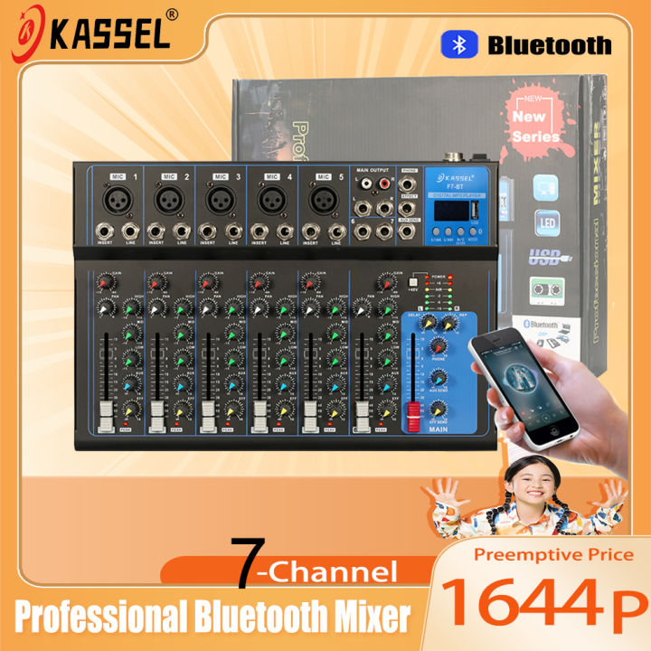 KASSEL Professional BT Audio Mixer 7-channel built-in EQ/Recording function | Lazada PH