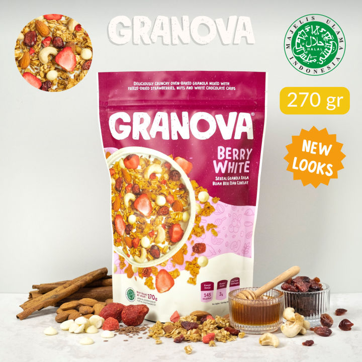 Granola Berry White by Granova 270g - Sereal Granola, Menu Sarapan ...