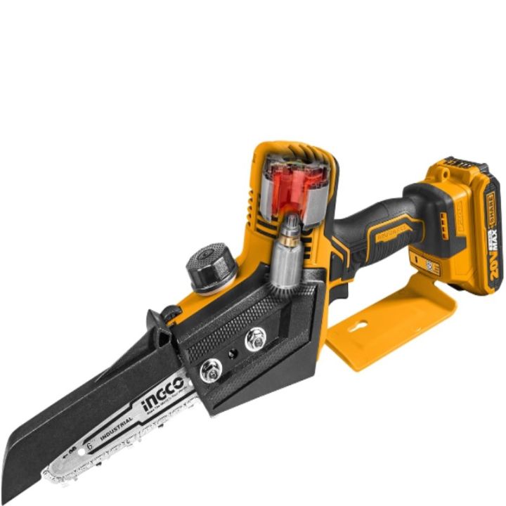 Ingco CGSLI2068 20V Lithium-Ion Brushless 6-Inch Cordless Mini Chain ...