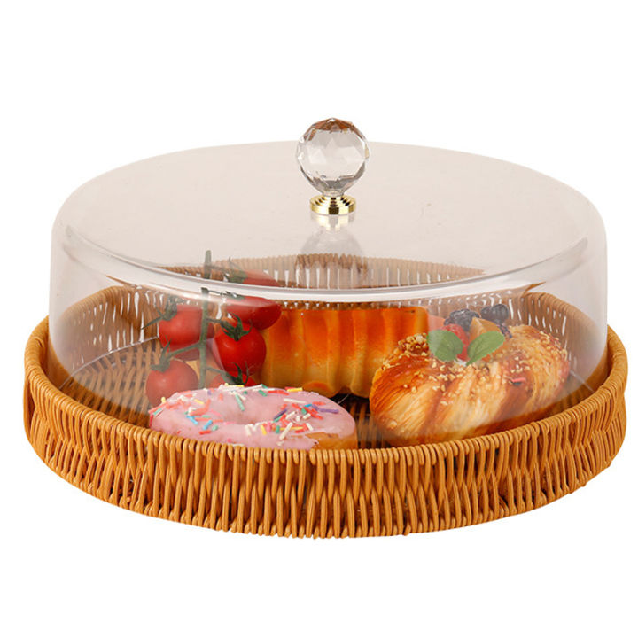 Kitchen Plus Rattan Bread storage with acrylic cover | Lazada PH