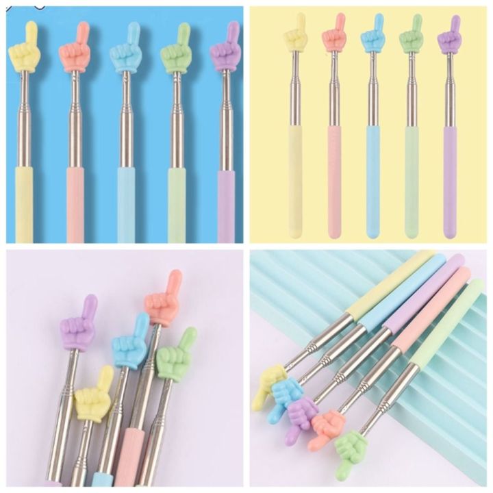 Youjeel Retractable Reading Guide Pointer Telescopic Finger Shape Teaching Pointer Stick
