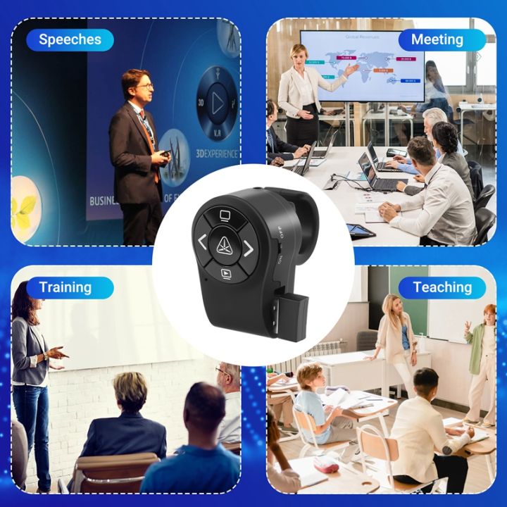 Wireless Presenter RF 2.4G Finger Ring Remote PowerPoint PPT Slides ...