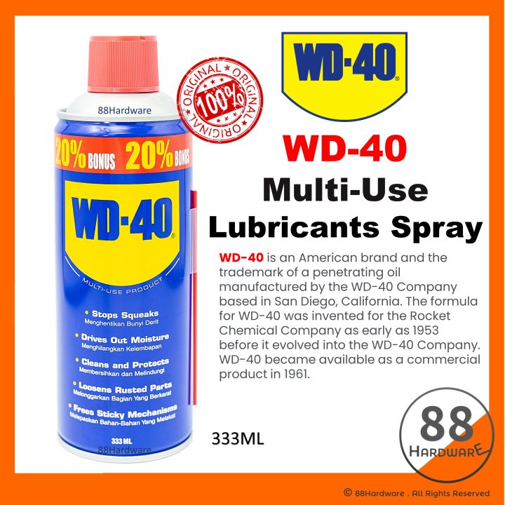 【100% Ori】333ml multipurpose wd40 wd-40 / wd40 spray / diy / WD-40 Anti ...